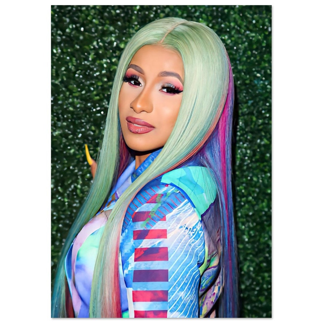 Cardi B Themed Poster Bold and Vibrant: Showcase the Unapologetic and ...