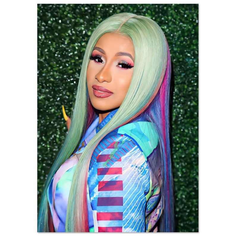 Cardi B Themed Poster Bold and Vibrant: Showcase the Unapologetic and ...