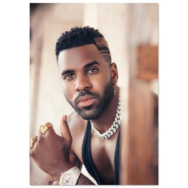 Jason Derulo's Rhythmic Charm Captivating Portrait Poster on Semi ...