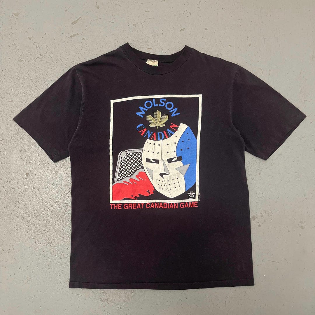 Vintage 1989 Molson Canadian the Great Canadian Game Rare Single Stitch ...