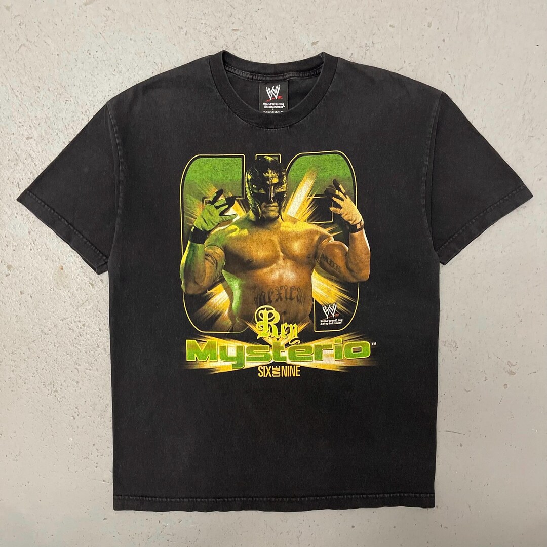 Vintage 2002 WWE Rey Mysterio 619 Rare Double Sided Wrestling T Shirt ...