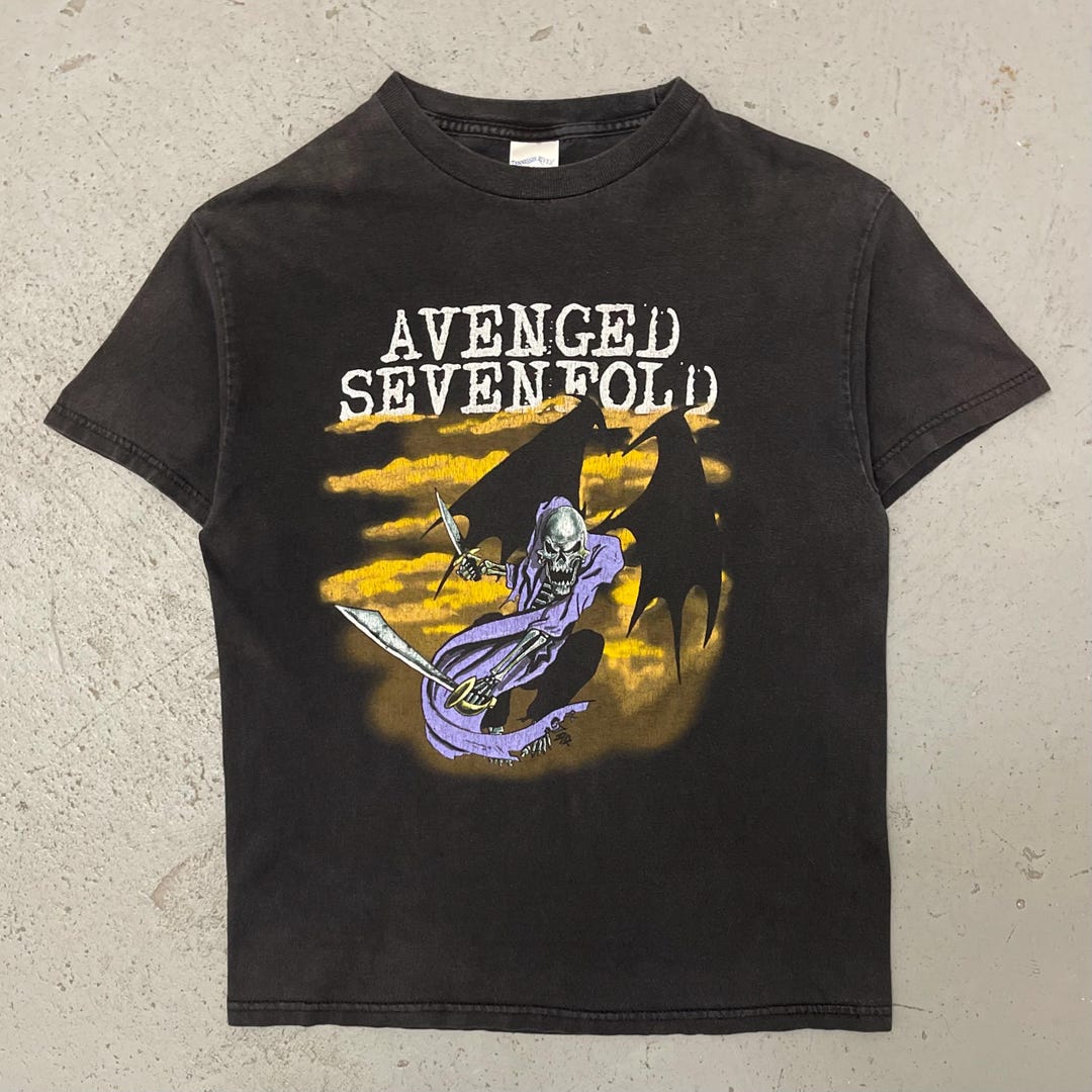Vintage 2000s Avenged Sevenfold Rare Heavy Metal Concert Band T Shirt ...