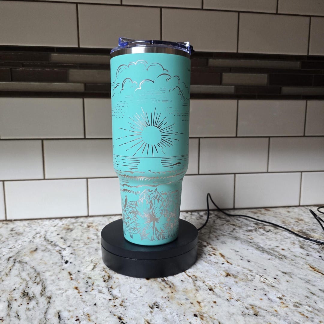 Beach Island Theme Laser Engraved Stainless Steel Tumbler 40oz - Etsy