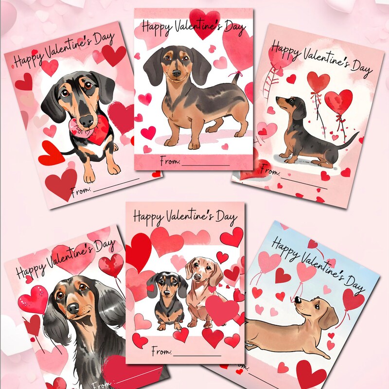 Dachshund Valentines - Etsy
