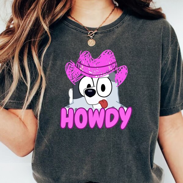 Bluey Muffin Cowboy Hat Shirt - Etsy