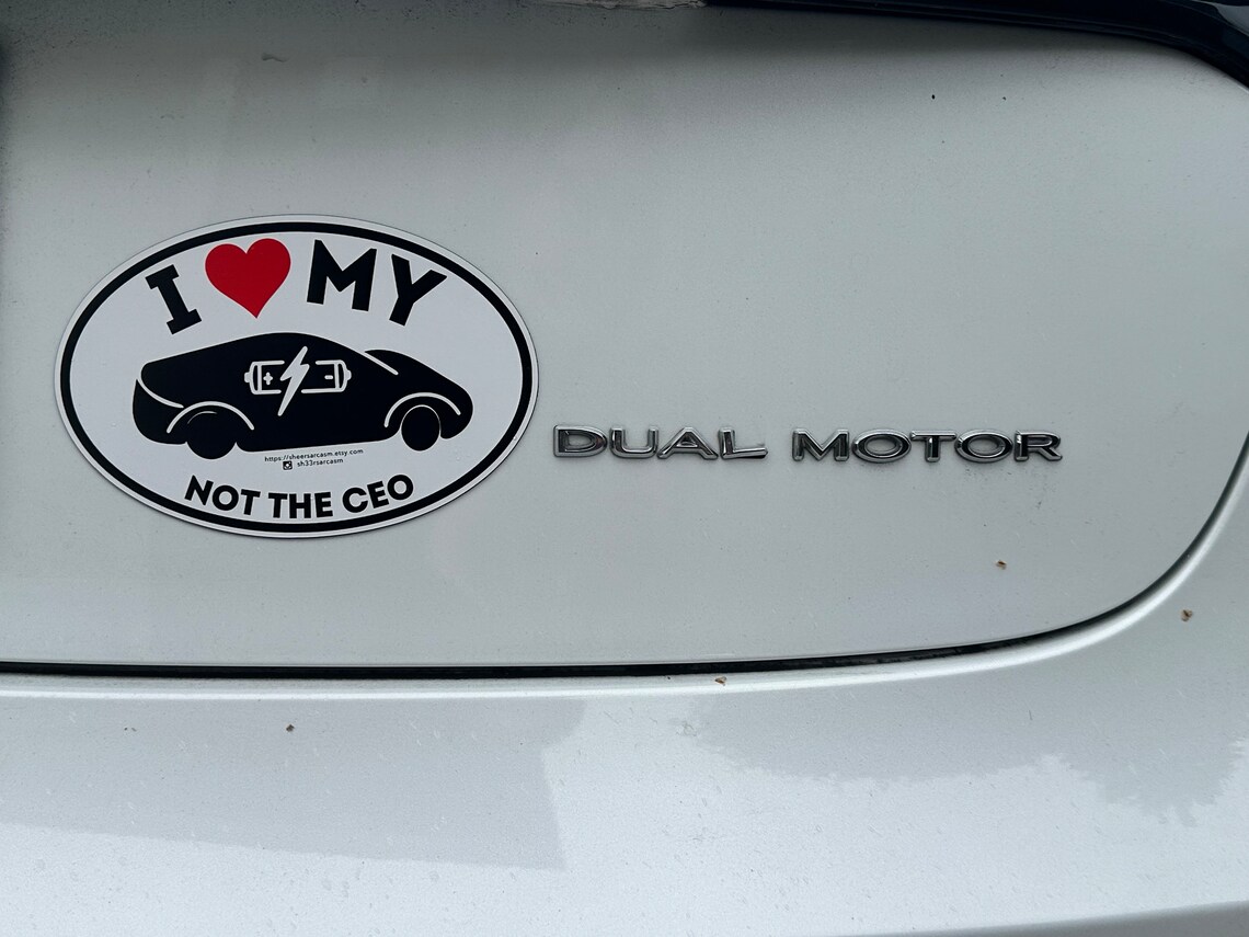 Funny EV Magnet Tesla Accessories | Anti-elon Musk Car Decor | Electric ...