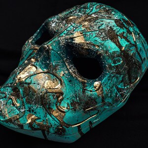 Deep Sea Gold Skull Mask, Horror Mask,warior Mask, Hand Made, Gift for ...