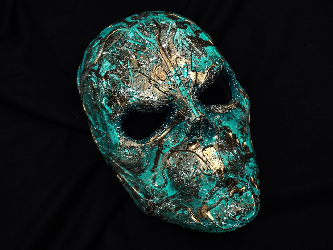 Deep Sea Gold Skull Mask, Horror Mask,warior Mask, Hand Made, Gift for ...