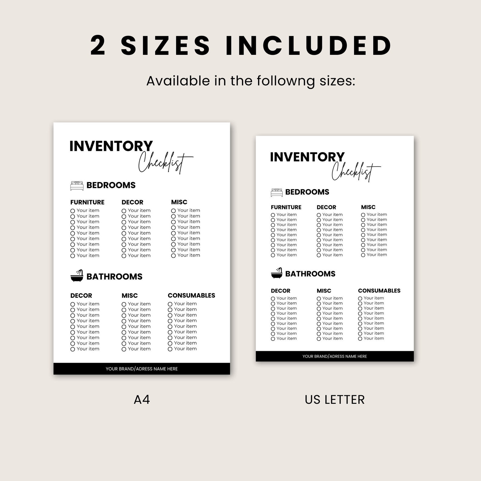 Airbnb Inventory Checklist Template, Airbnb Inventory Tracker, Vacation ...