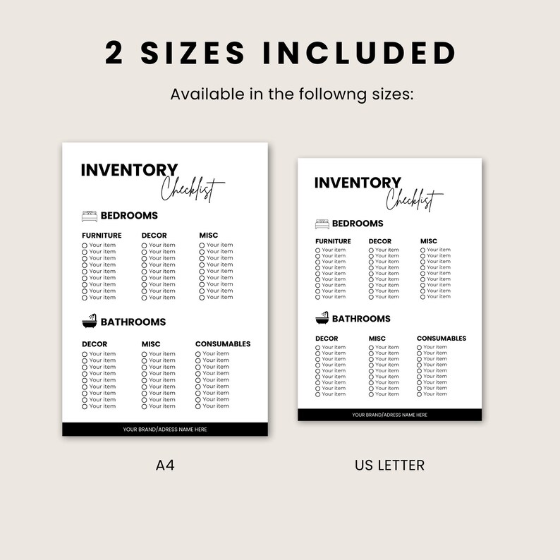 Airbnb Inventory Checklist Template, Airbnb Inventory Tracker, Vacation ...