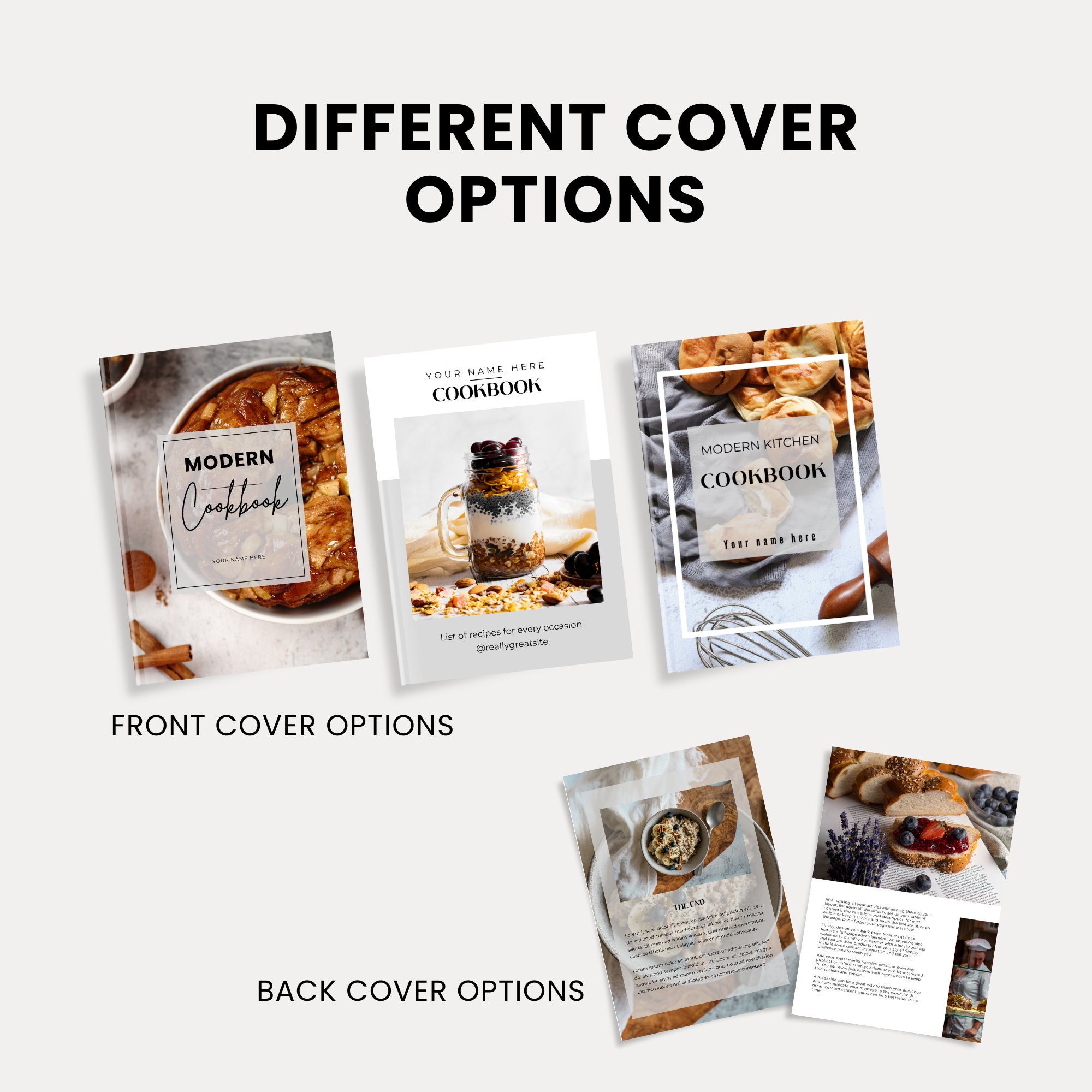 Cookbook Template, Recipe Book Template, Digital Cookbook Binder ...