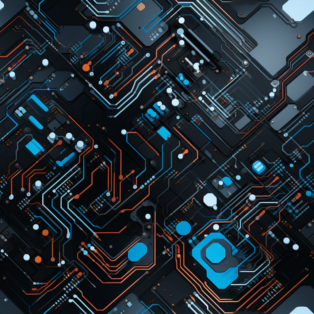 Futuristic Circuit Board Pattern - Etsy