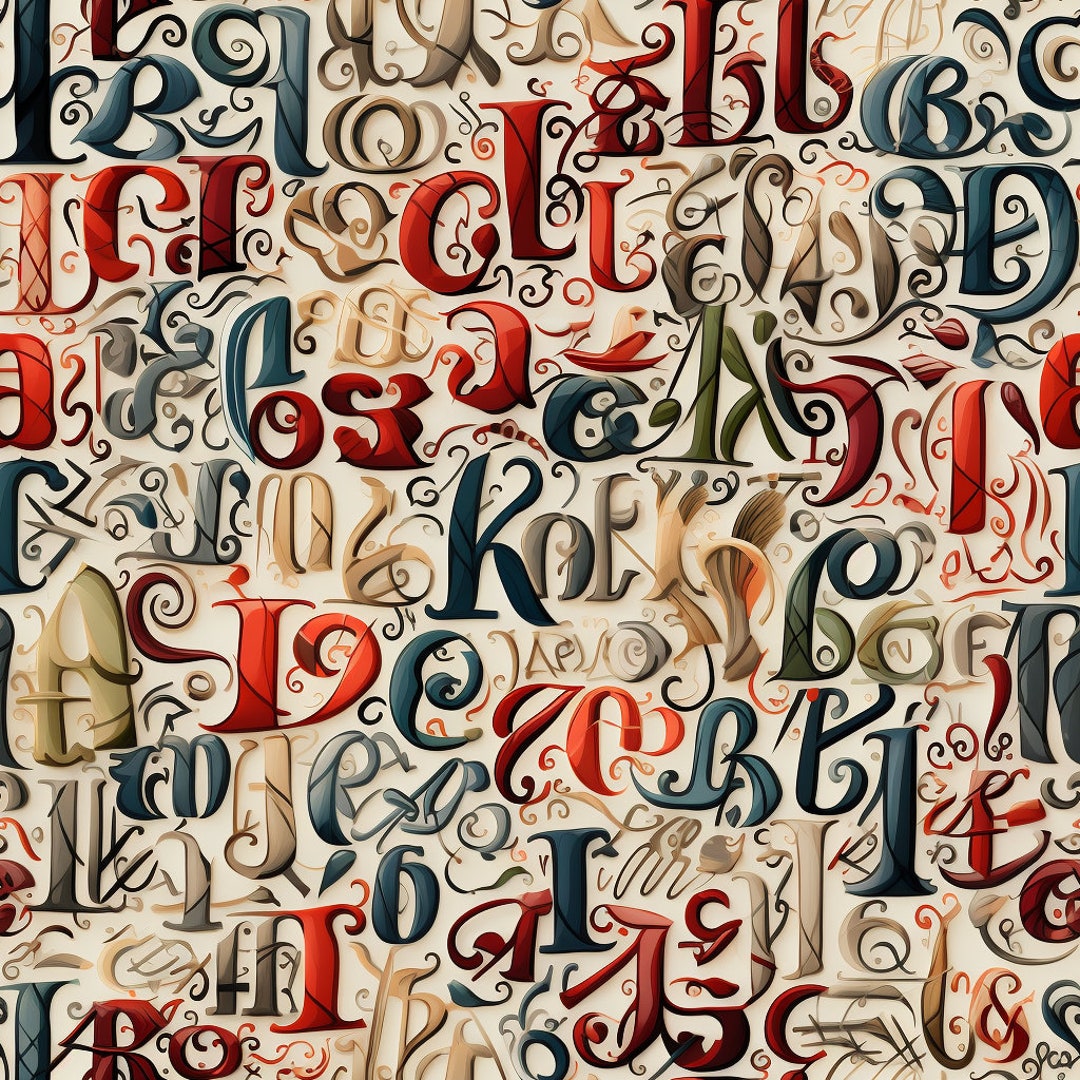 Letters, Random Letters Pattern - Etsy