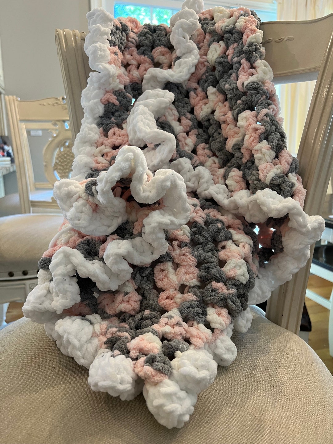 Baby Blanket Handmade, Chunky Yarn Blanket, Baby Shower Gift, Nursery ...