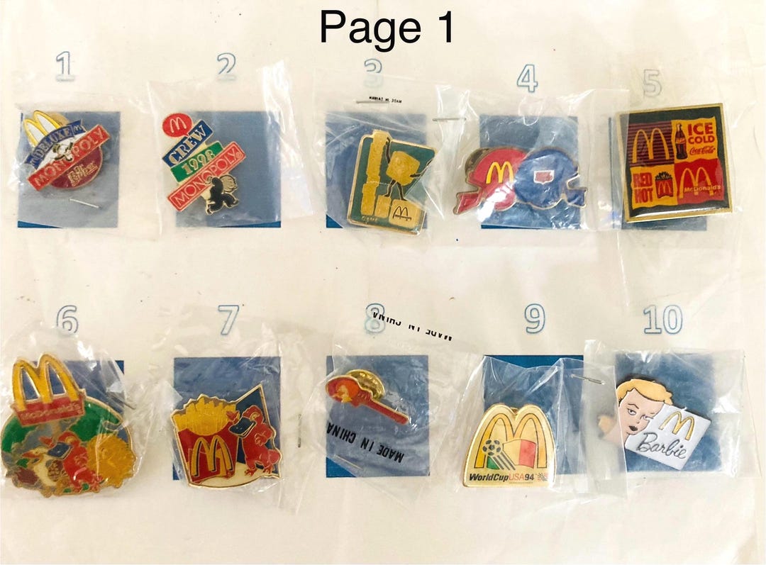 Vintage 90s Mcdonald's Crew Lapel Pins, Collectible Badges - Etsy