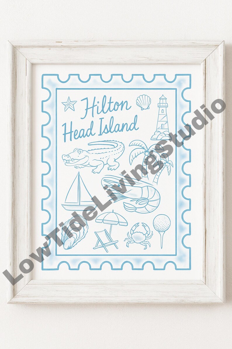 Hilton Head Island Digital Art Print - Etsy