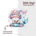 Watercolor Mermaid Gnome Clipart Bundles, Cute Fairytale Clipart ...