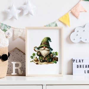 Watercolor St Patricks Day Gnomes Png, Cute Gnomes Clipart, Patrick Day ...