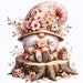 Watercolor Pink Cherry Blossom Gnomes Png, Cute Floral Gnome ...