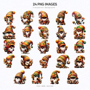 Watercolor African Gnome Gnome Png Clipart Bundle, Black History Month ...