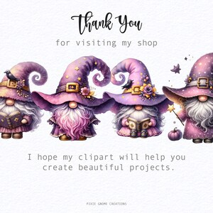 Watercolor Witch Gnome Clipart PNG Bundle, Witches Fortune Gnome ...