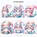 Watercolor Mermaid Gnome Clipart Bundles, Cute Fairytale Clipart ...