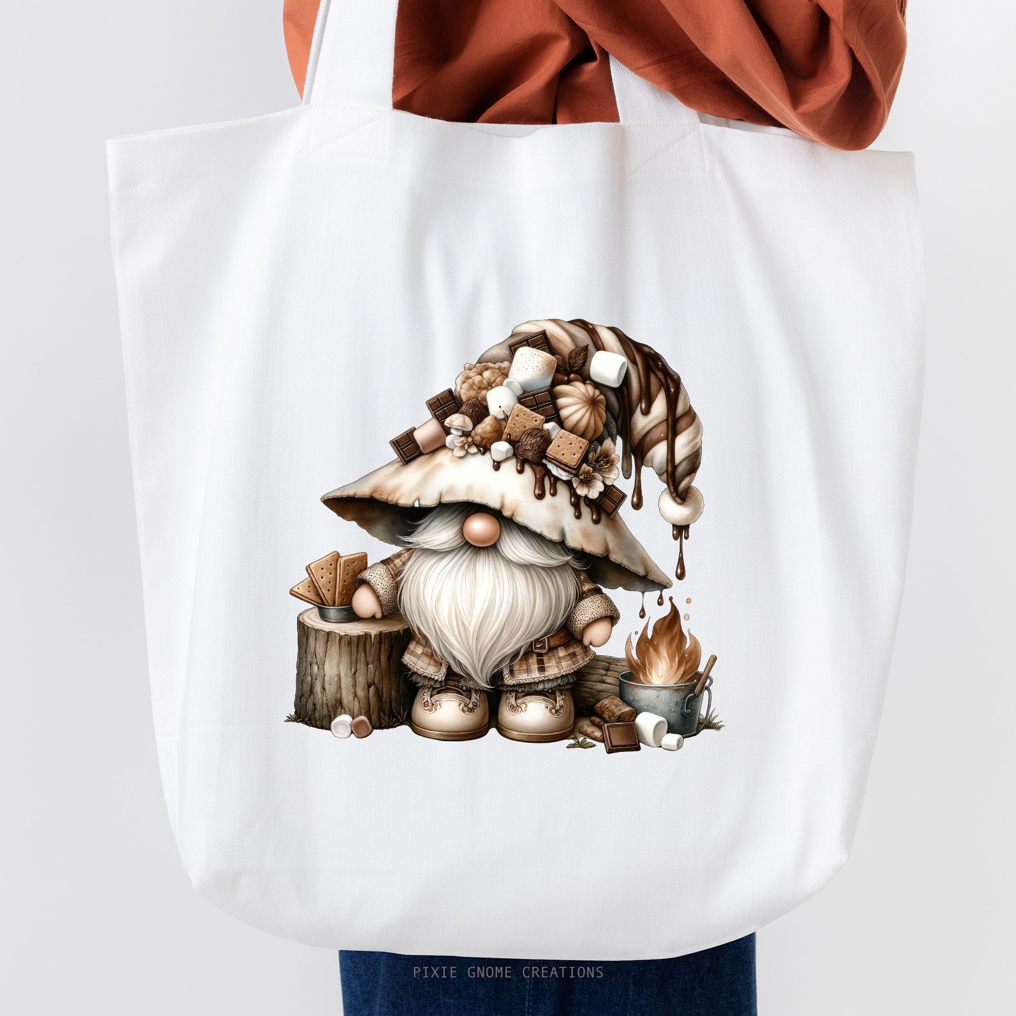 Watercolor Smores Gnome Clipart Bundle Png, Let's Get Toasted, Camping ...