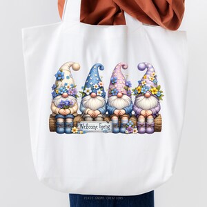 Watercolor Forget Me Not Flower Wreath Gnome Clipart Bundles, Gnome ...