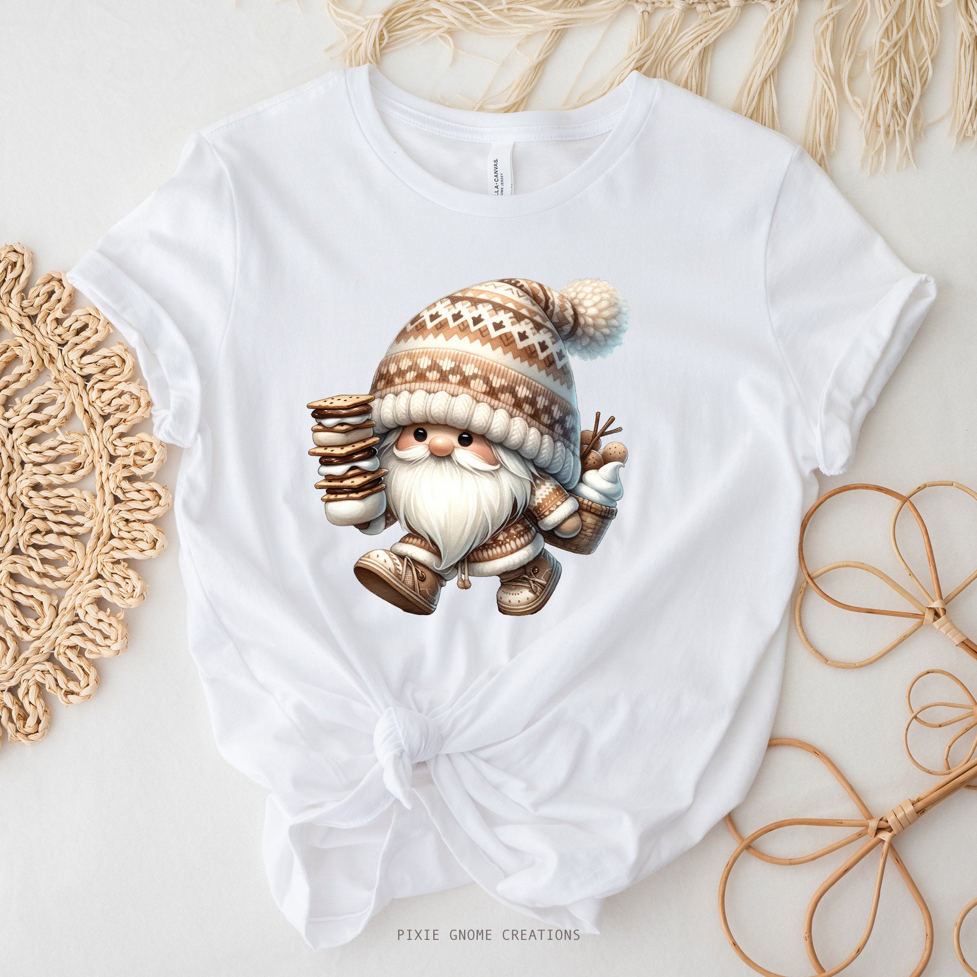 Watercolor Smores Gnome Clipart Bundle Png, Let's Get Toasted, Camping ...