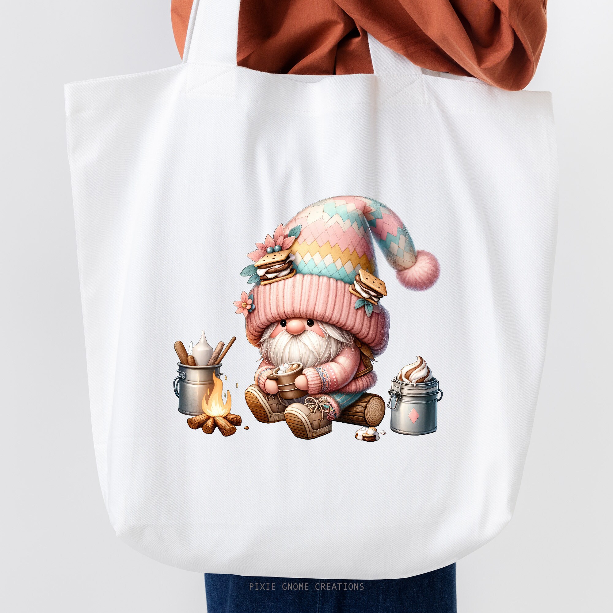 Watercolor Smores Gnome Clipart Bundle Png, Let's Get Toasted, Camping ...