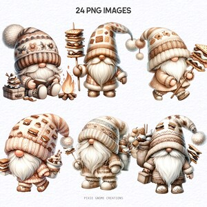 Watercolor Smores Gnome Clipart Bundle Png, Let's Get Toasted, Camping ...