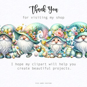 Watercolor Easter Gnome Png Clipart Bundle, Easter Eggs, Garden Clipart ...