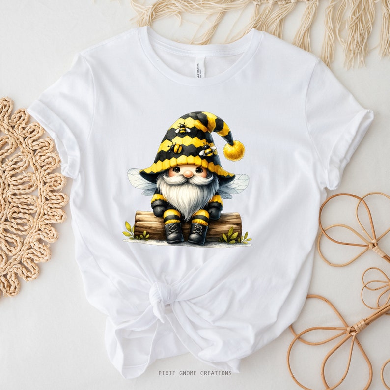 Watercolor Bumble Bee Gnomes Clipart Png, Honey Bee Gnomes PNG ...