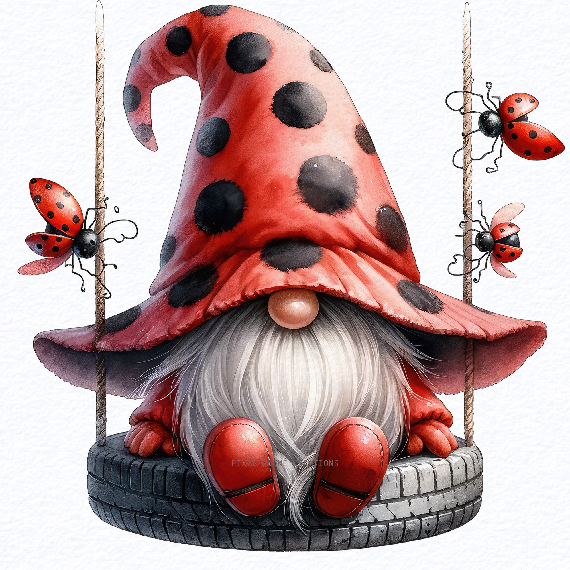 Watercolor Miraculous Ladybug Gnome PNG Clipart Bundle, Miraculous ...