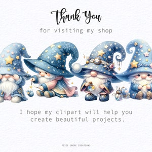 Watercolor Wizard Magic Gnome Clipart PNG Bundle, Fantasy Gnomes, Magic ...