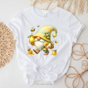 Watercolor Honey Lemon Bee Gnomes Clipart, Bee Gnome Clipart ...