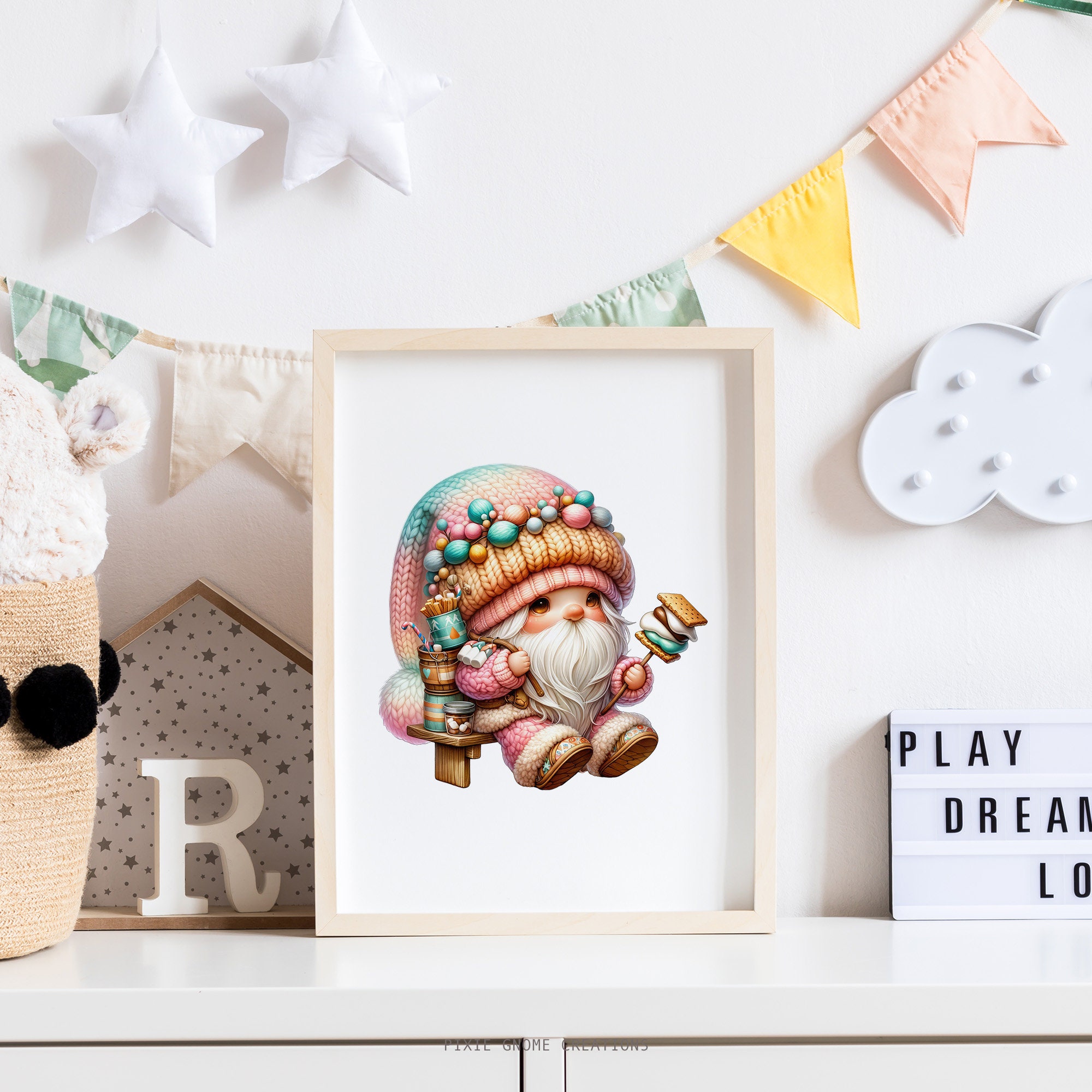 Watercolor Smores Gnome Clipart Bundle Png, Let's Get Toasted, Camping ...