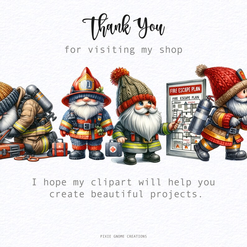 Watercolor Firefighter Gnomes Png, Fireman Gnomes, Firefighter Png ...