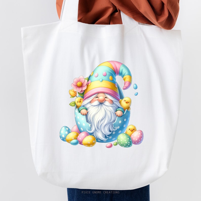 Watercolor Easter Eggs Gnome Png Clipart Bundle, Chicks Eggs, Garden ...