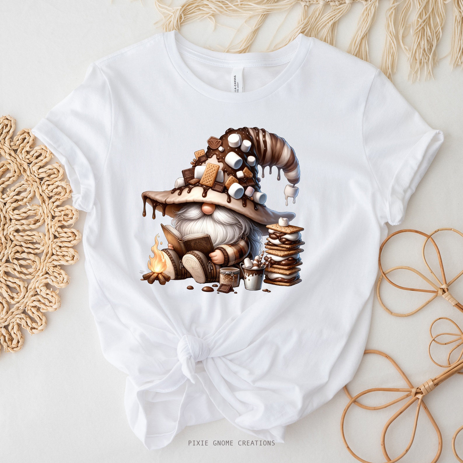 Watercolor Smores Gnome Clipart Bundle Png, Let's Get Toasted, Camping ...