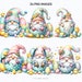 Watercolor Easter Eggs Gnome Png Clipart Bundle, Chicks Eggs, Garden ...