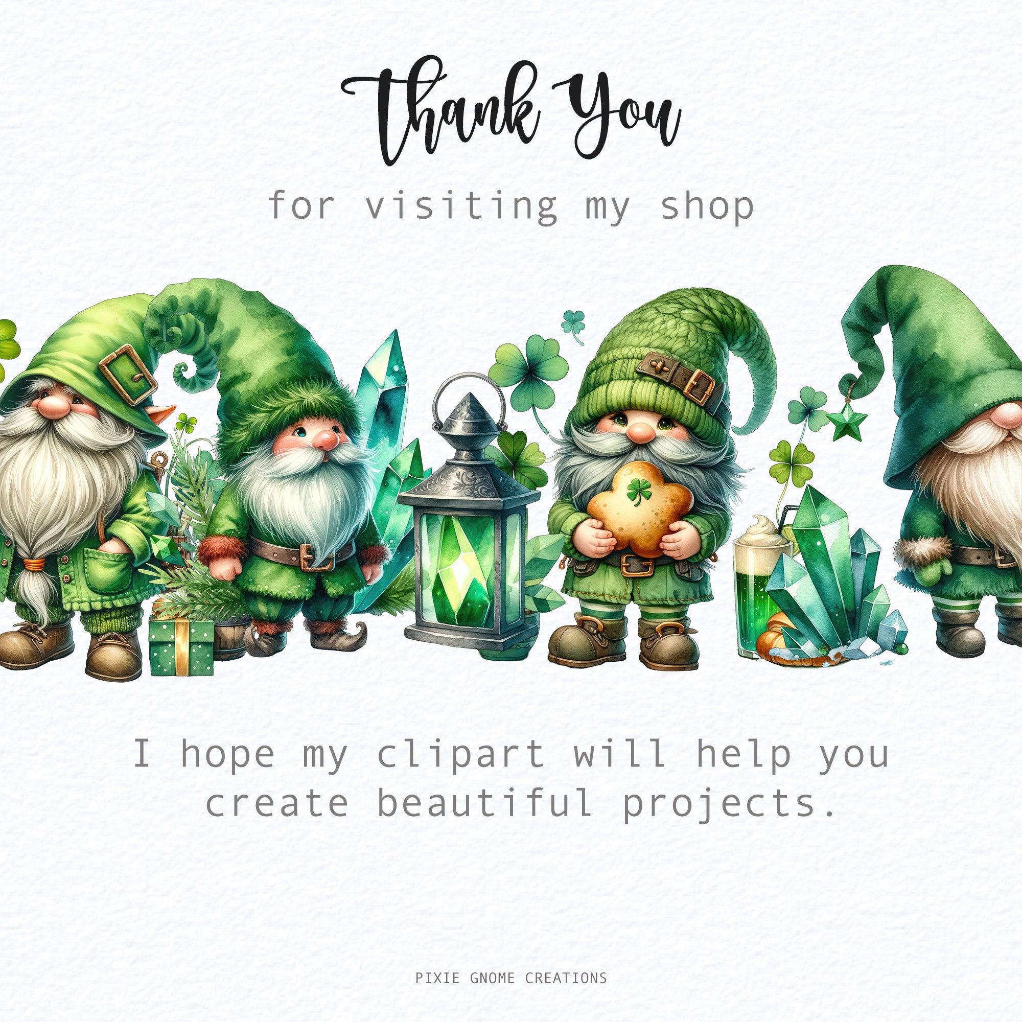 St Patricks Day Gnomes Png, Cute Gnomes Clipart, Patrick Day Watercolor ...