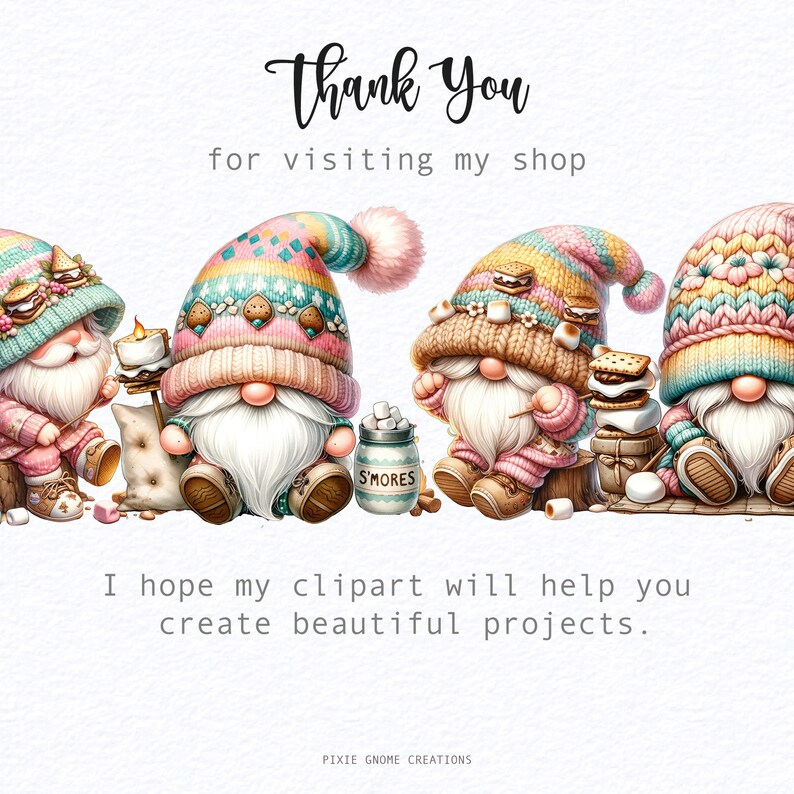 Watercolor Smores Gnome Clipart Bundle Png, Let's Get Toasted, Camping ...