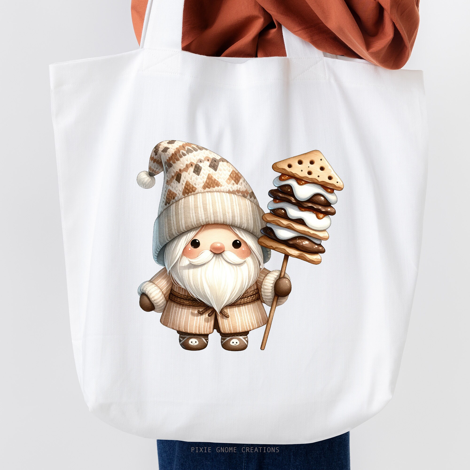 Watercolor Smores Gnome Clipart Bundle Png, Let's Get Toasted, Camping ...