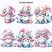 Watercolor Mermaid Gnome Clipart Bundles, Cute Fairytale Clipart ...