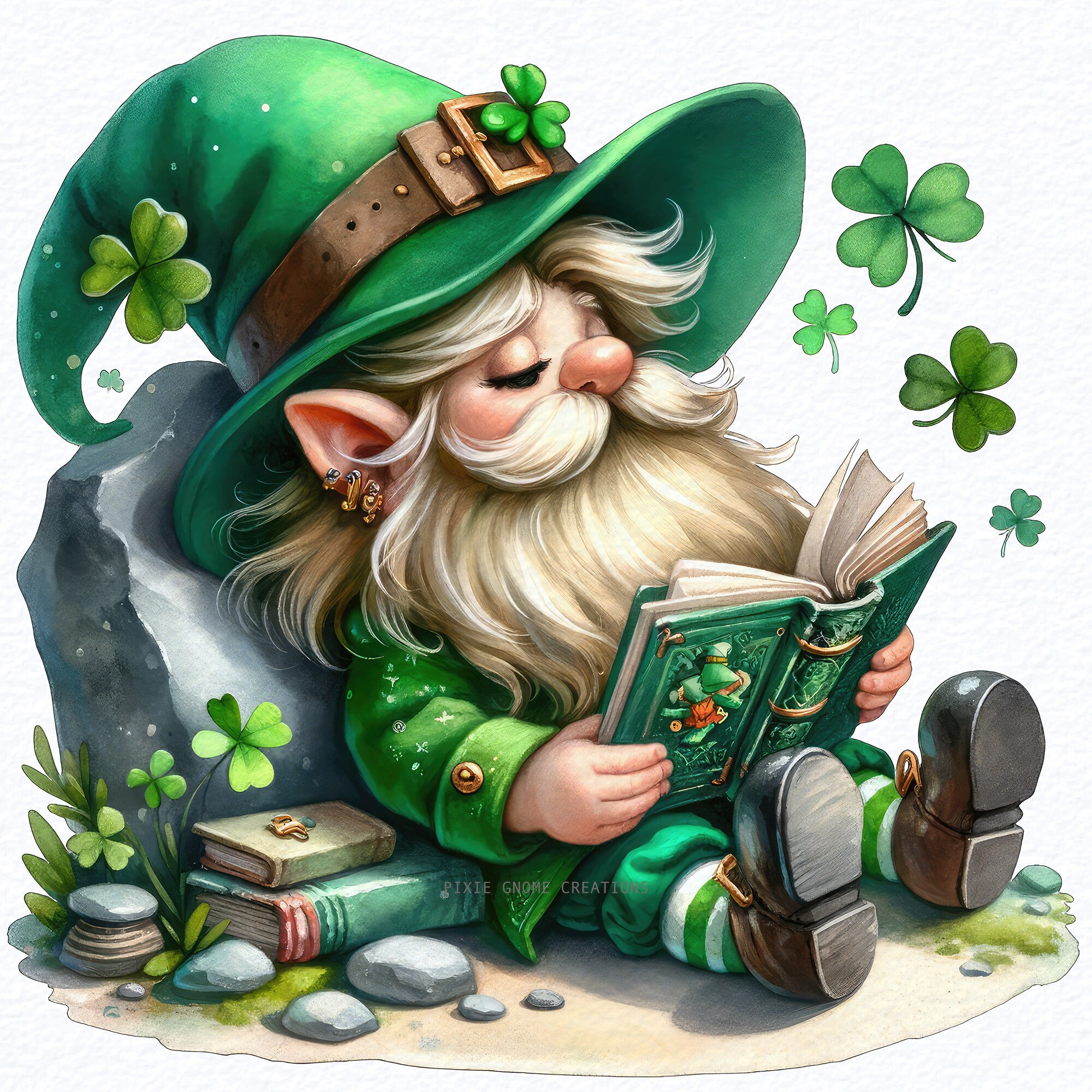 St Patricks Day Gnomes Png, Cute Gnomes Clipart, Patrick Day Watercolor ...