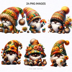 Watercolor African Gnome Gnome Png Clipart Bundle, Black History Month ...