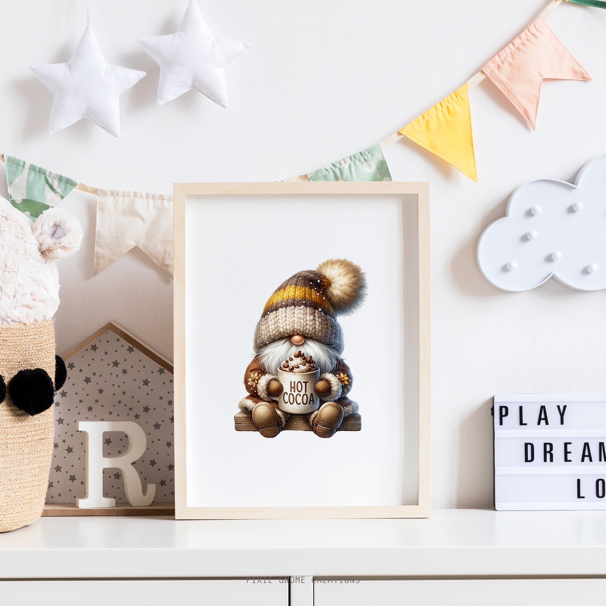 Watercolor Hot Cocoa Gnome Clipart Bundle Png, Cute Gnomes Clipart ...