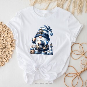Watercolor Lighthouse Gnome Clipart Bundle Png, Nautical Gnome ...