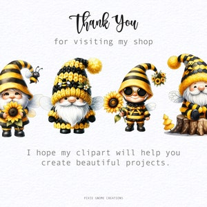 Watercolor Bumble Bee Gnomes Clipart Png, Honey Bee Gnomes PNG ...